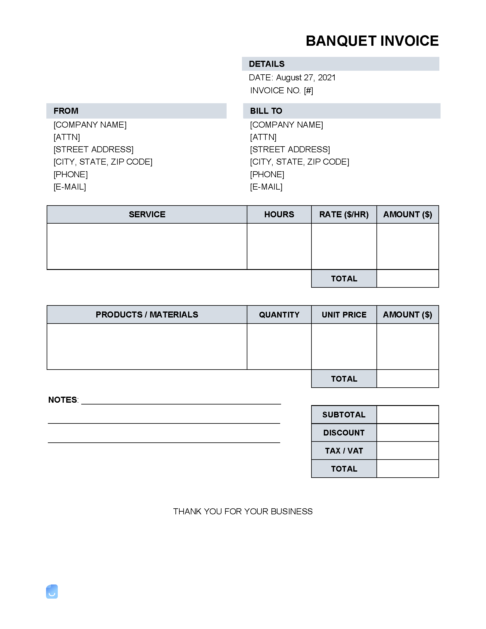 Event Planner Invoice Template Invoice Maker