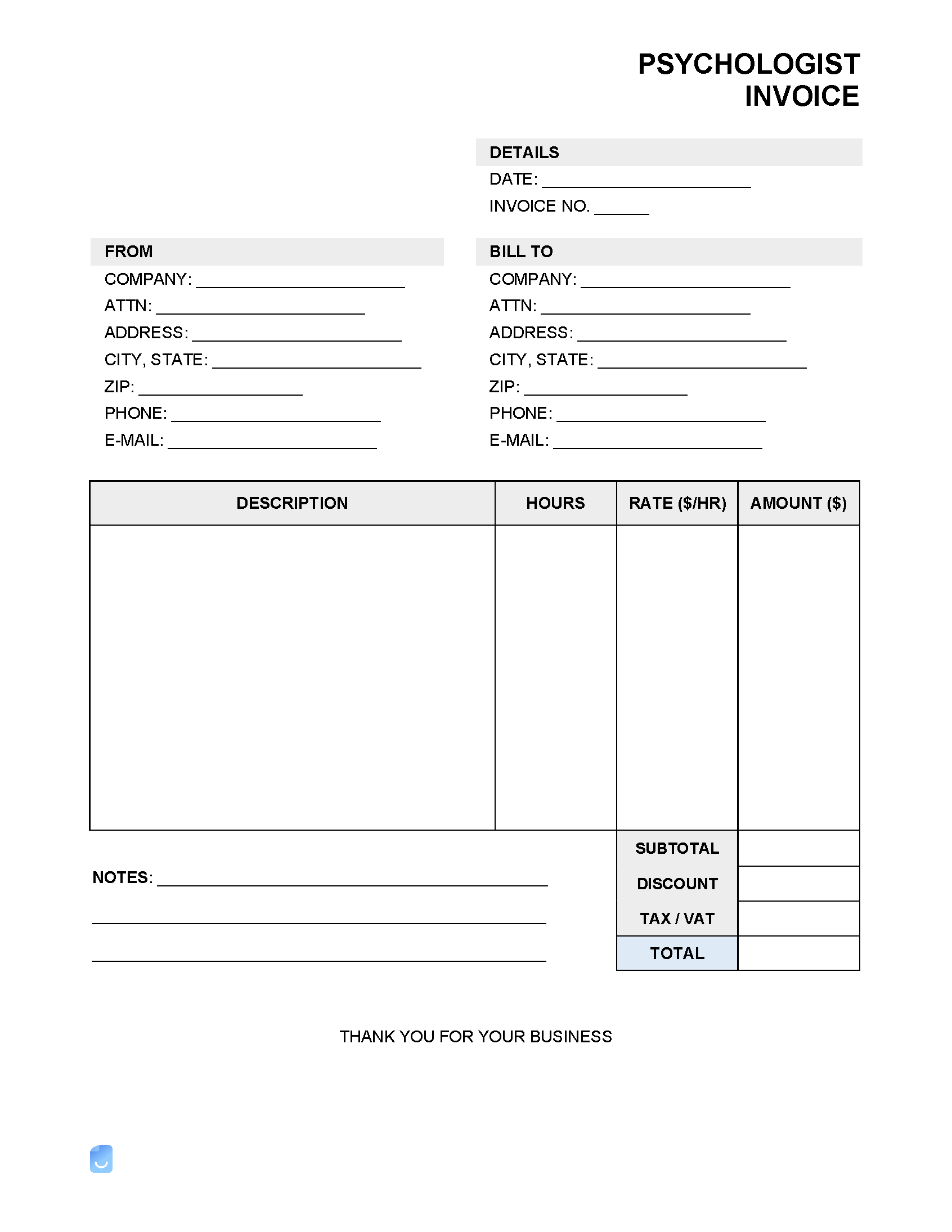 Medical Invoice Template Invoice Maker