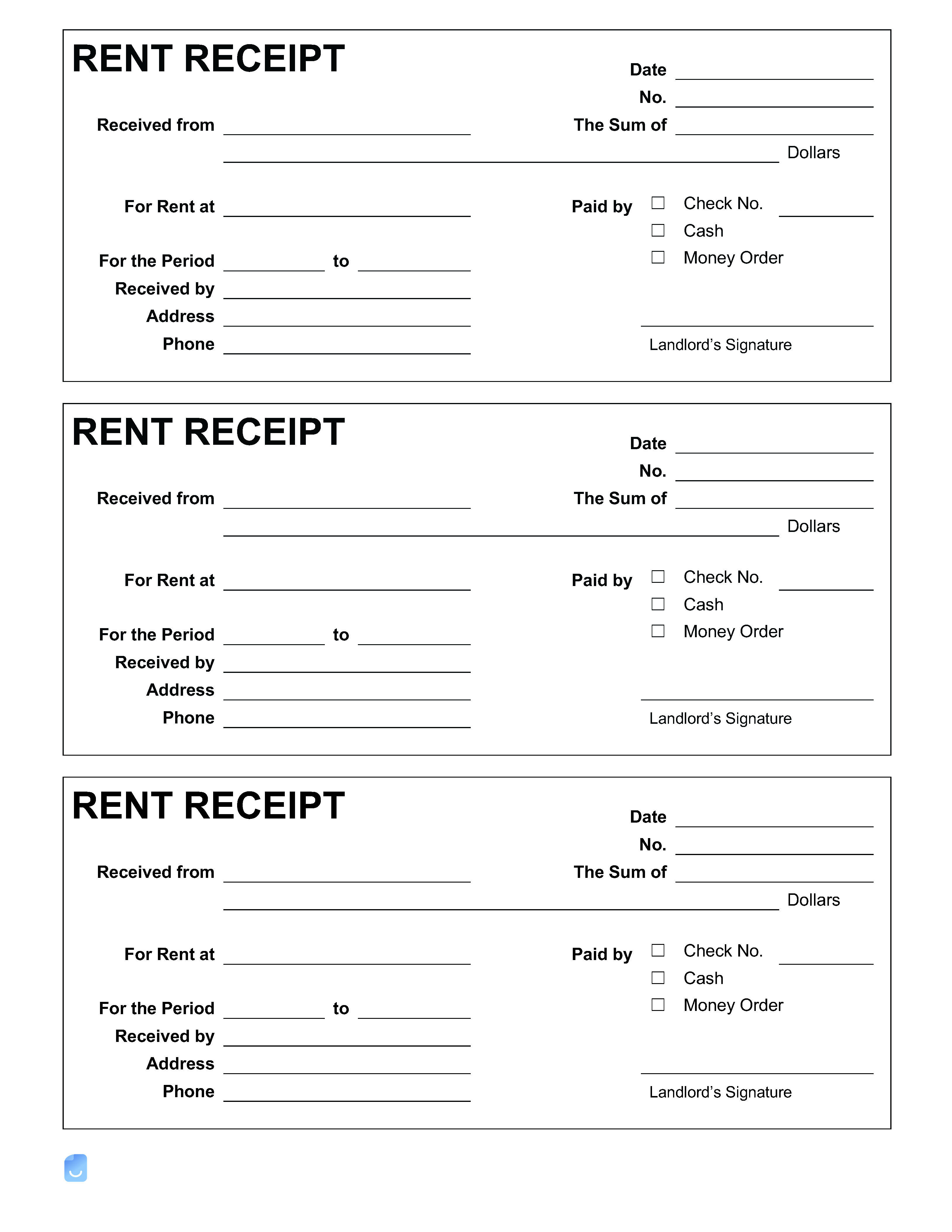 Rent Receipt Book Template Invoice Maker